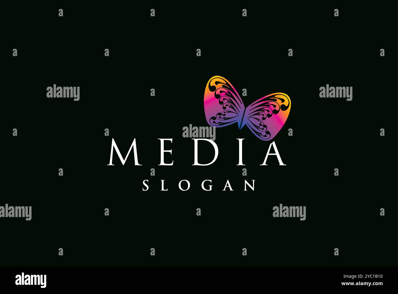 Media butterfly logo design vector business brand creative ideas ...