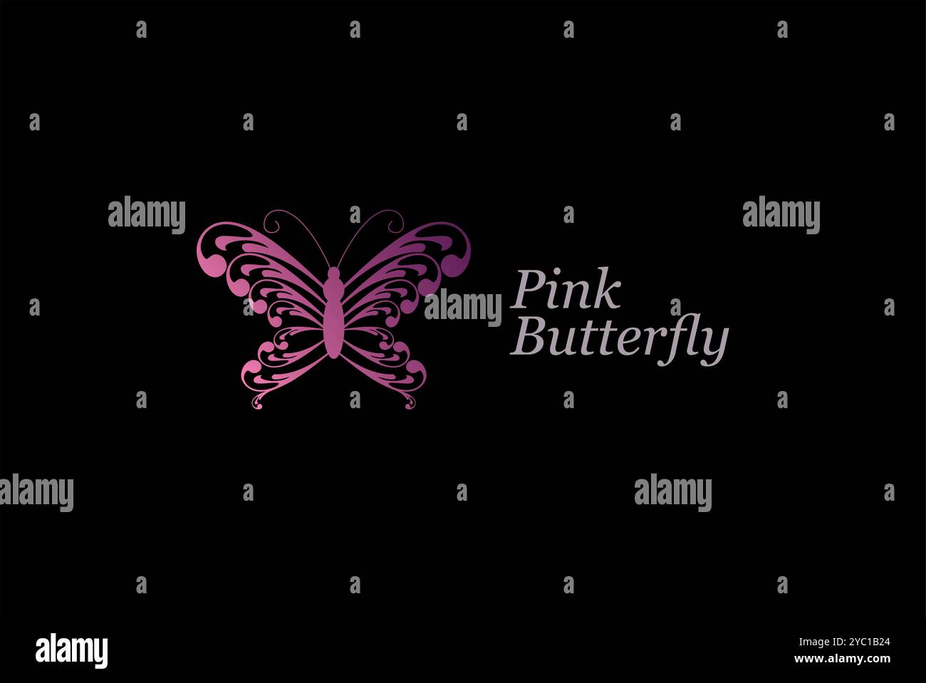 Abstract glowing butterfly neon line hi-res stock photography and ...
