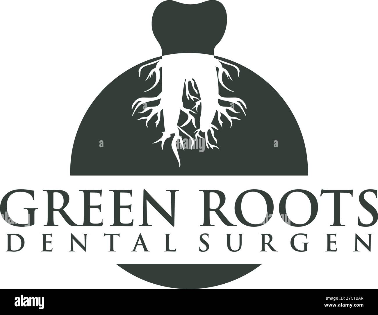 Green roots dental sergen logo design vector business brand creative ...