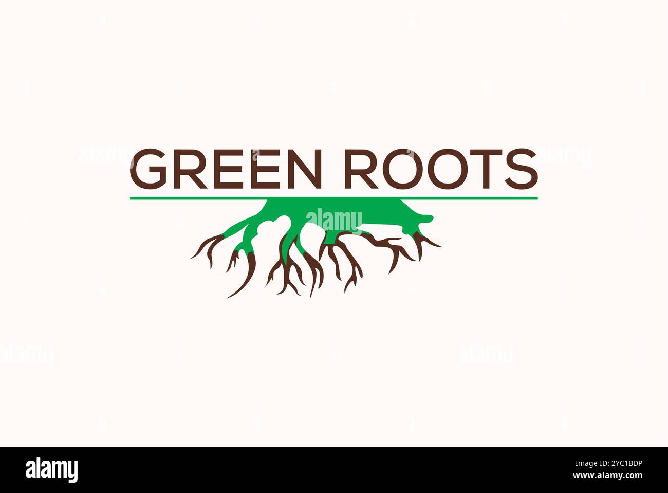 Green roods organic herbal logo design vector business brand creative ...