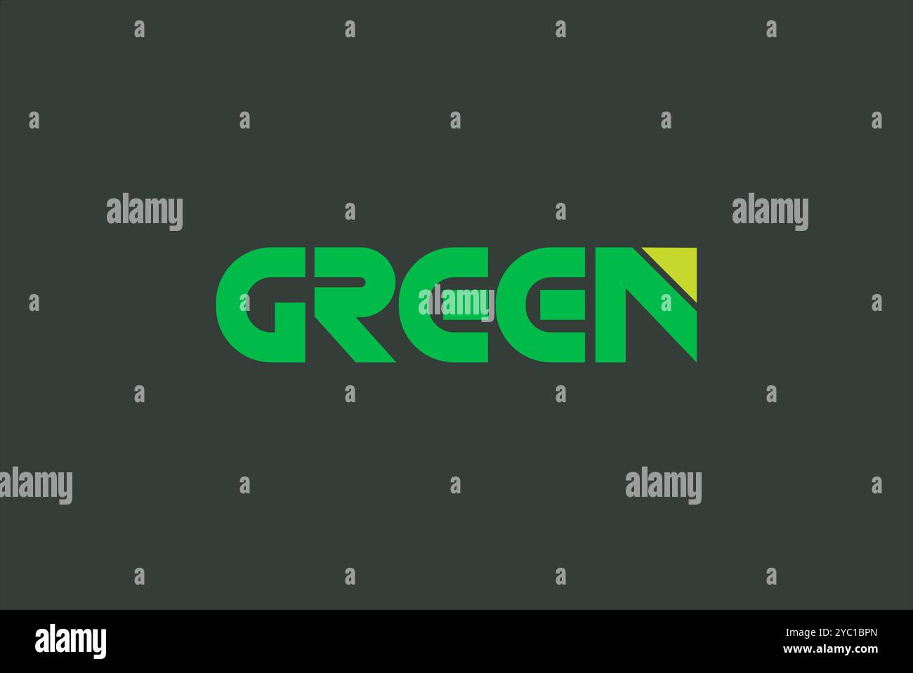 Green typography logo design vector business brand creative ideas ...