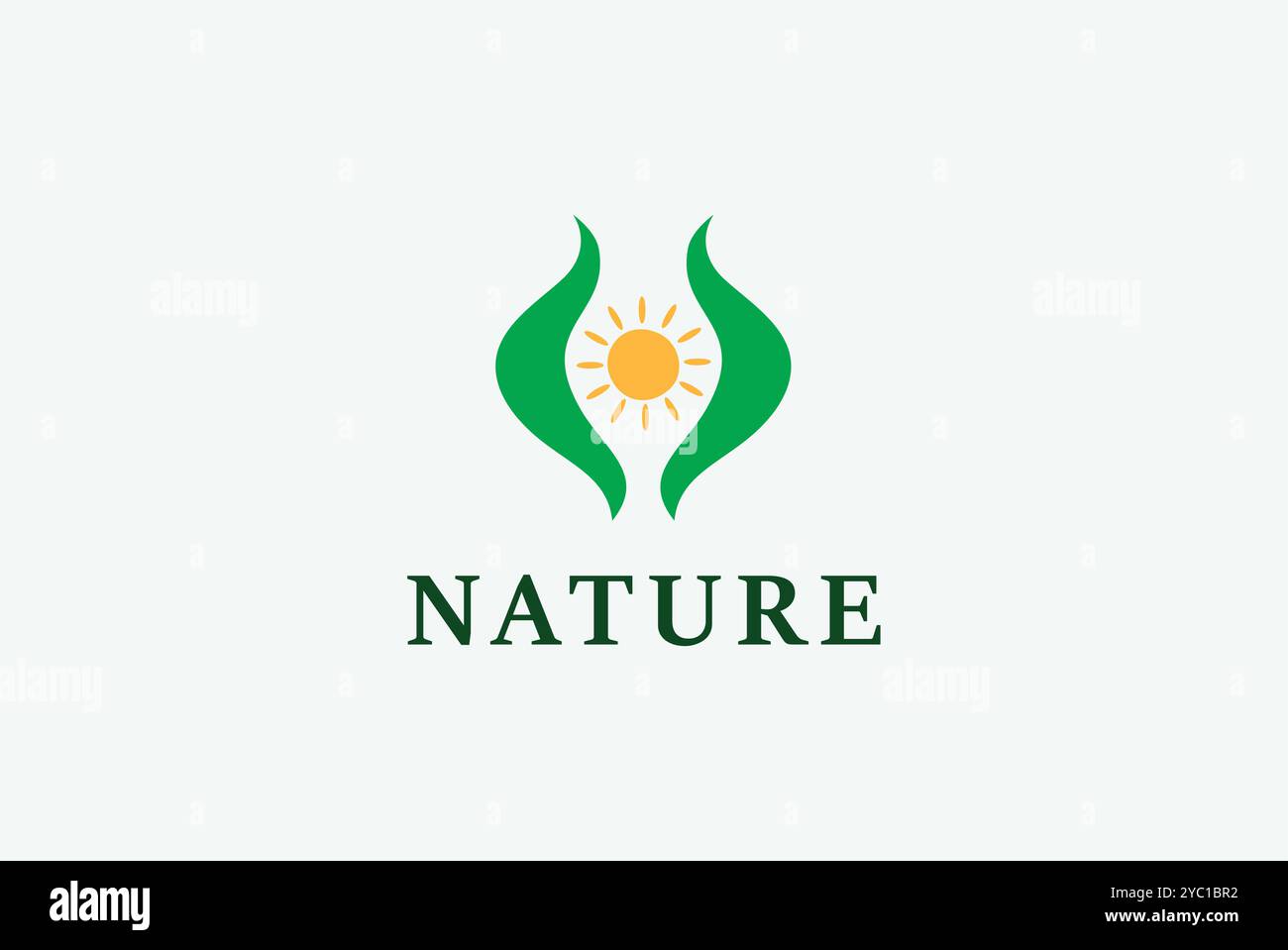 Nature sun logo design vector business brand creative ideas editable ...