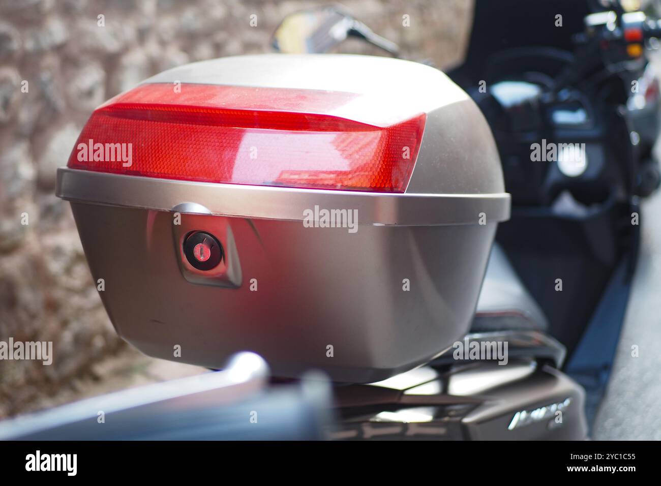 Stylish Motorcycle Top Box with Reflective Tail Light for improved ...