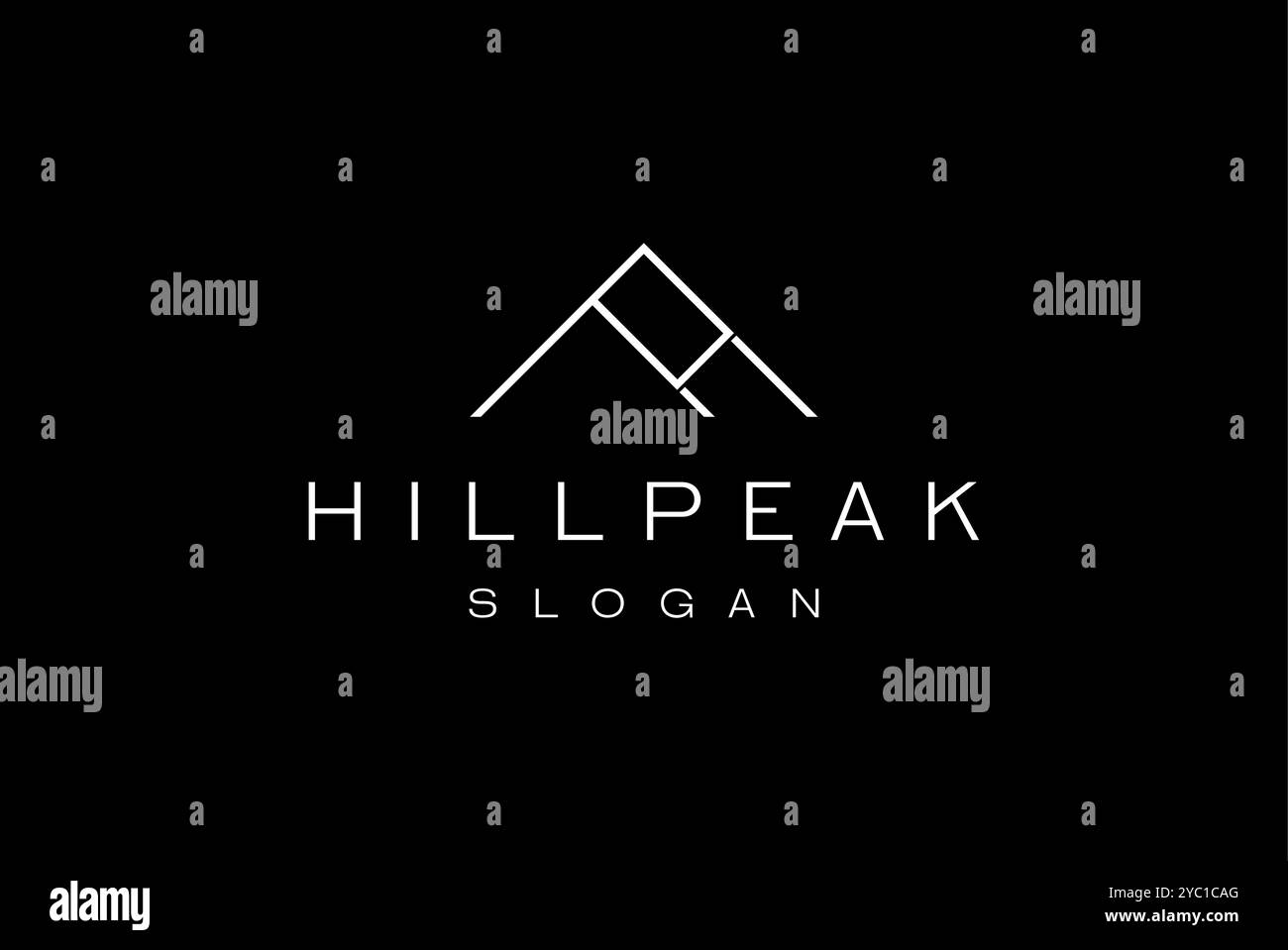 Hill peak adventure letter hp logo design vector business brand ...