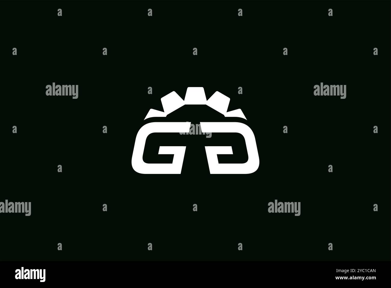 Letter GG gear industrial engineering logo design vector business brand ...
