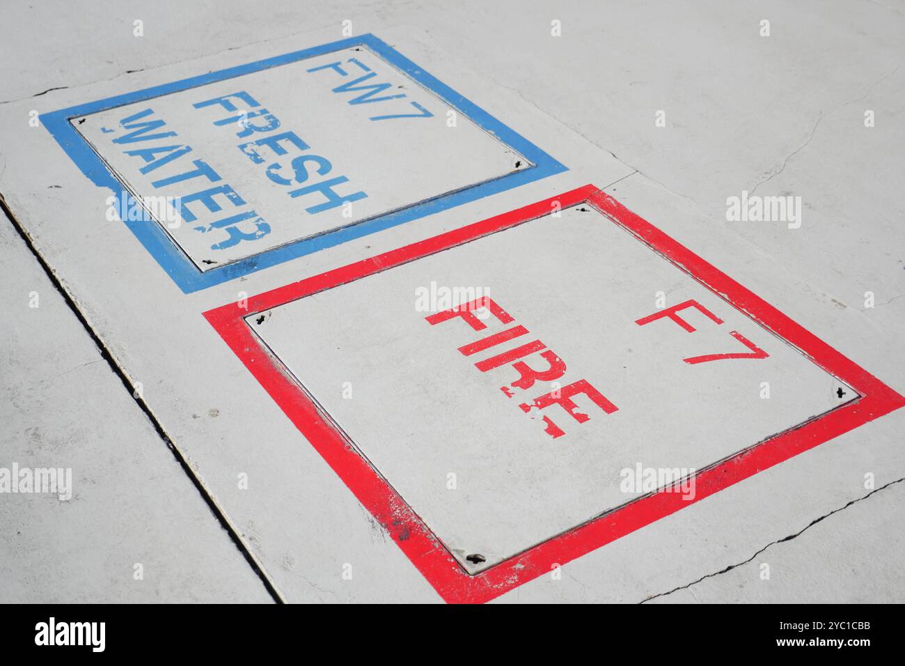 Fire and Fresh Water Markings on the Concrete Surface for ...