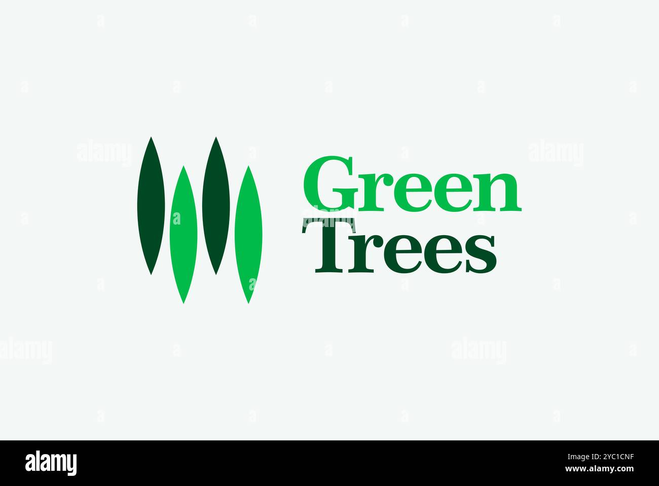 Green trees nature jungle logo design vector business brand creative ...