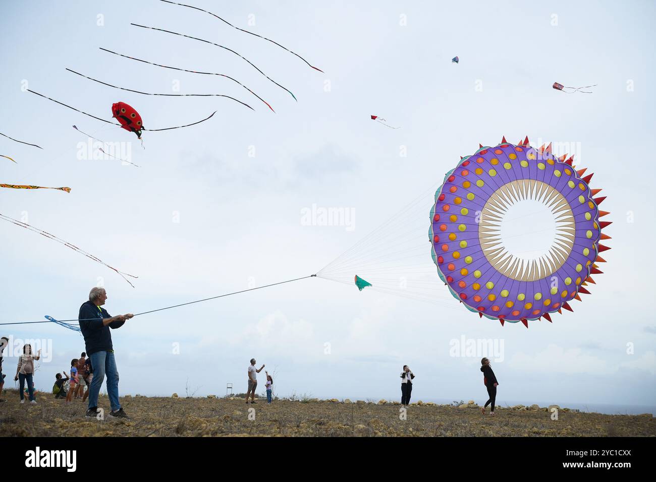Beijing, Malta. 19th Oct, 2024. People fly kites during the 7th edition ...