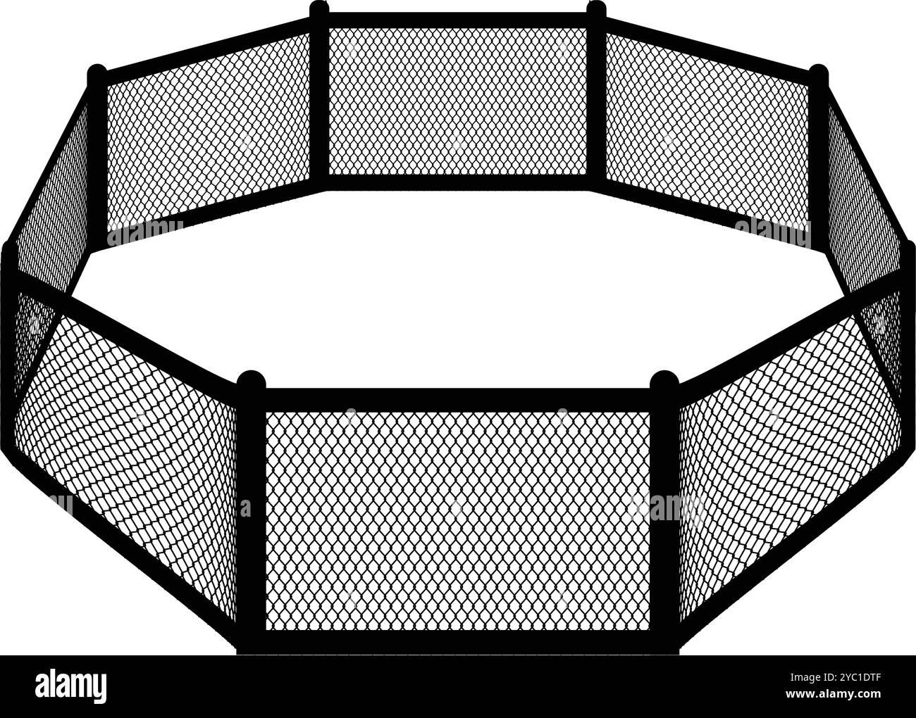 octagonal ring fighter icon illustration design Stock Vector Image ...