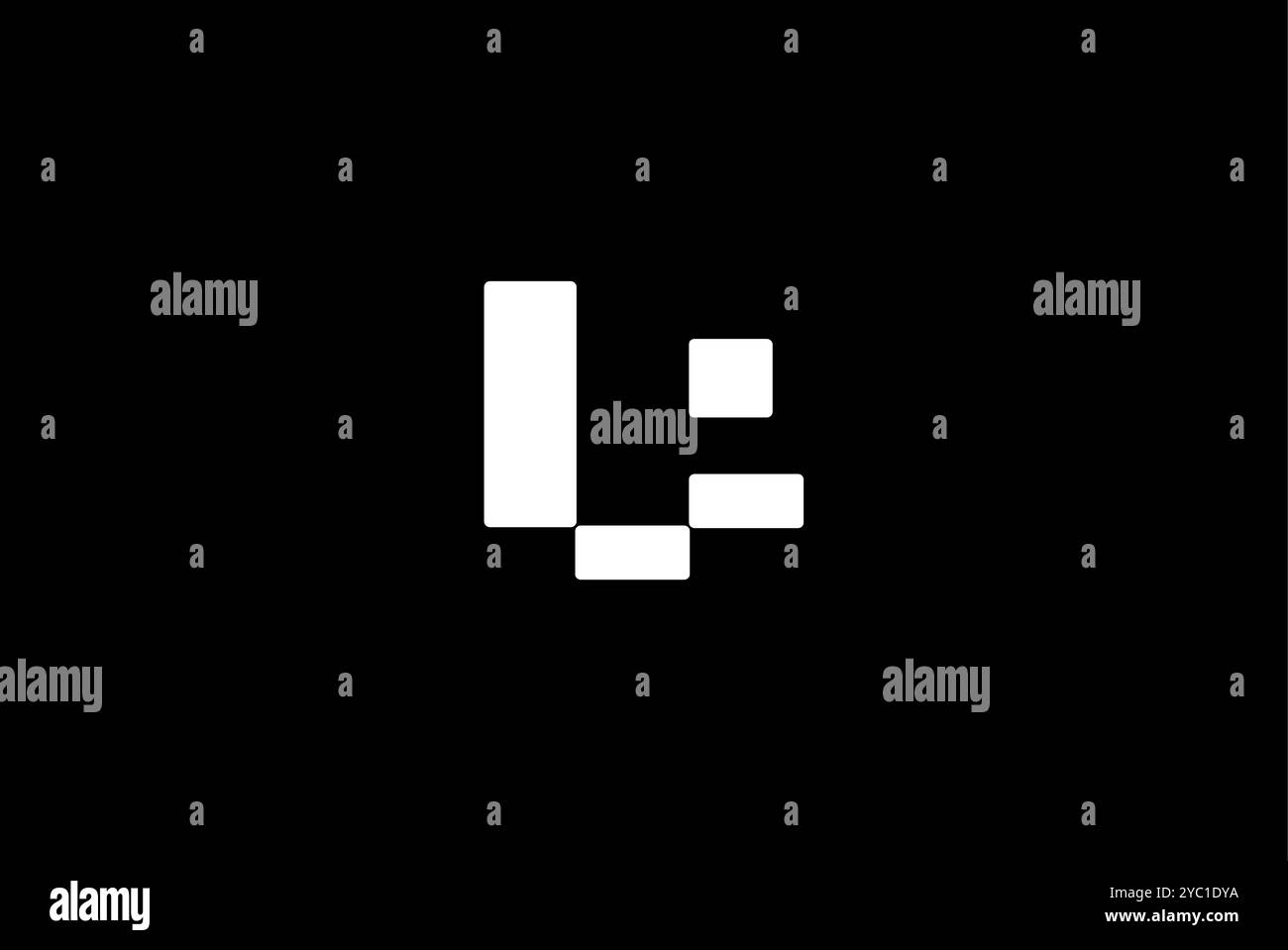 Letter l pixel dot logo design vector business brand creative ideas ...