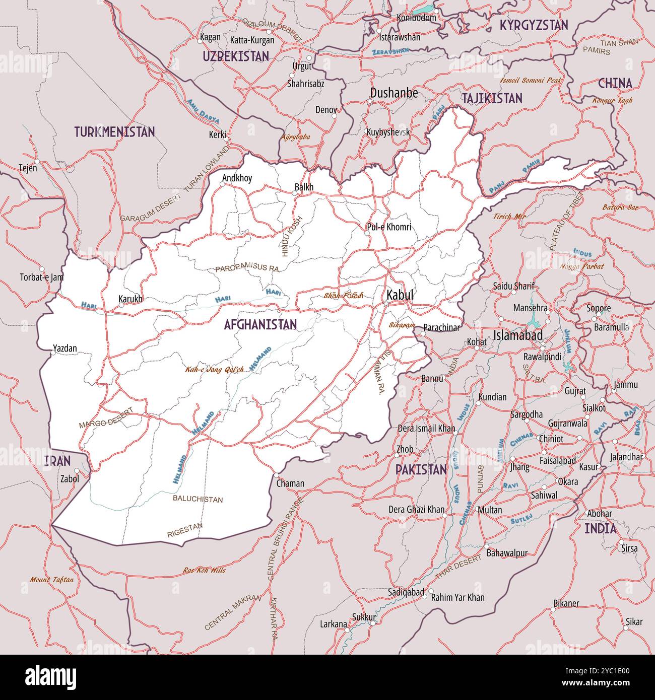 Afghanistan border iran Stock Vector Images - Alamy