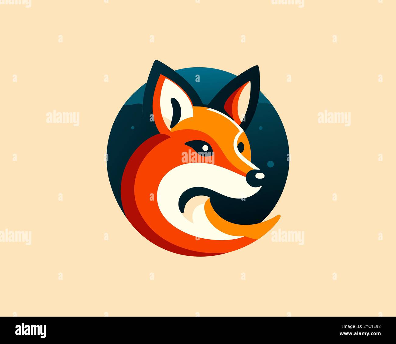 Fox logo design icon symbol vector illustration Stock Vector Image ...