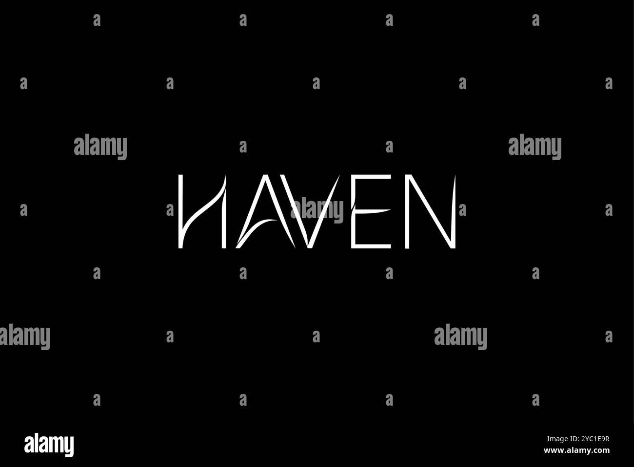 Haven typography logo design vector business brand creative ideas ...