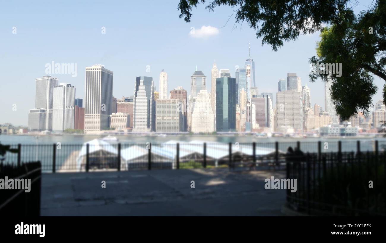 New York City Manhattan Downtown Financial District Skyline cityscape ...
