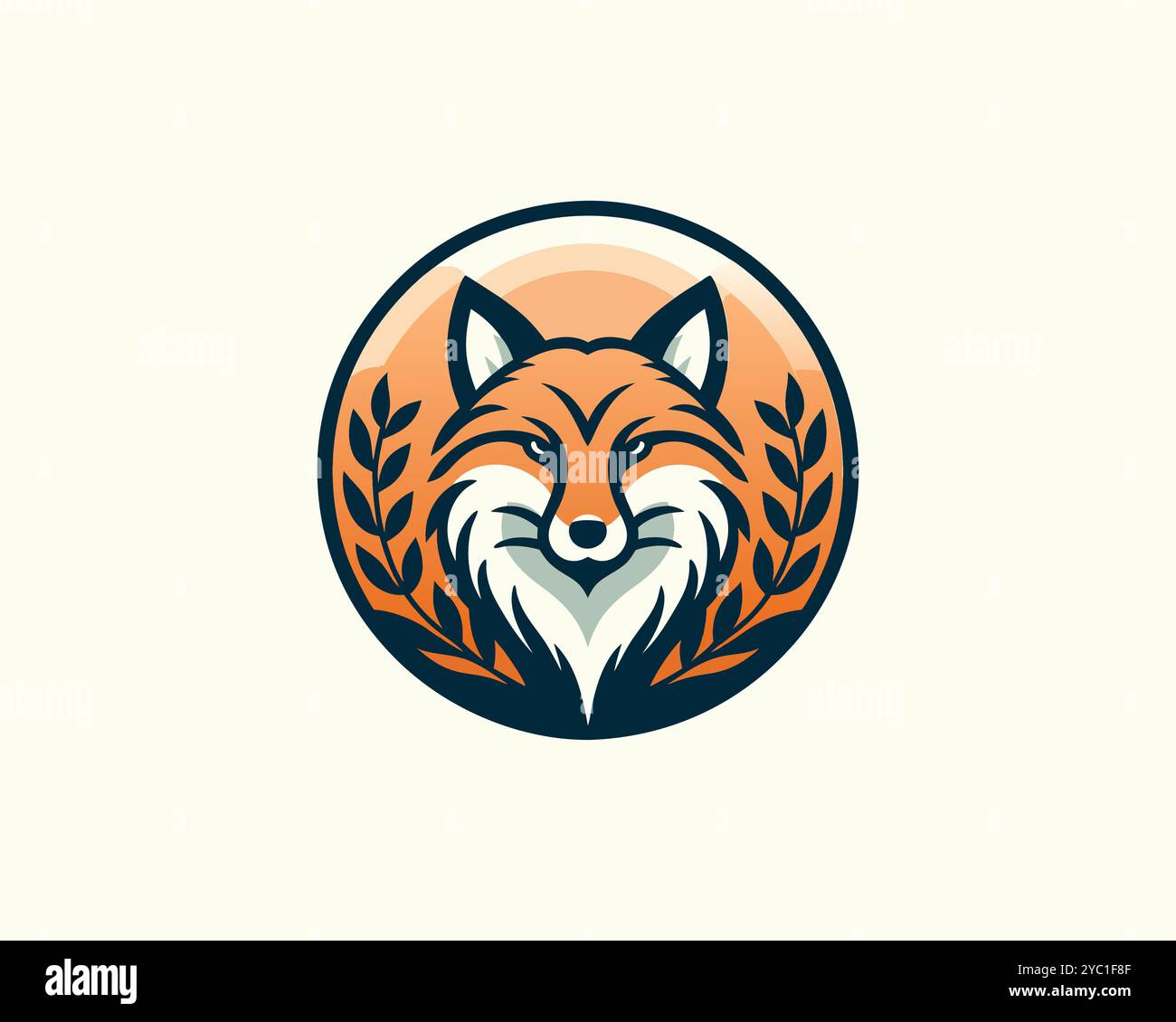 Fox logo design icon symbol vector illustration Stock Vector Image ...