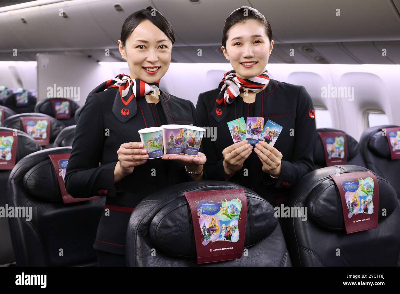 Tokyo, Japan. 21st Oct, 2024. Japan Airlines (JAL) cabin attendants ...