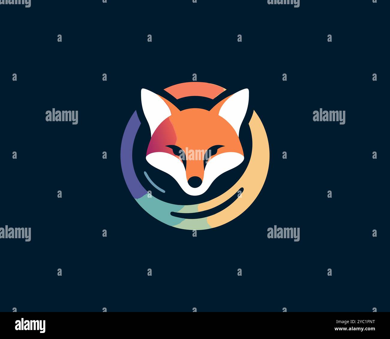 Fox logo design icon symbol vector illustration Stock Vector Image ...