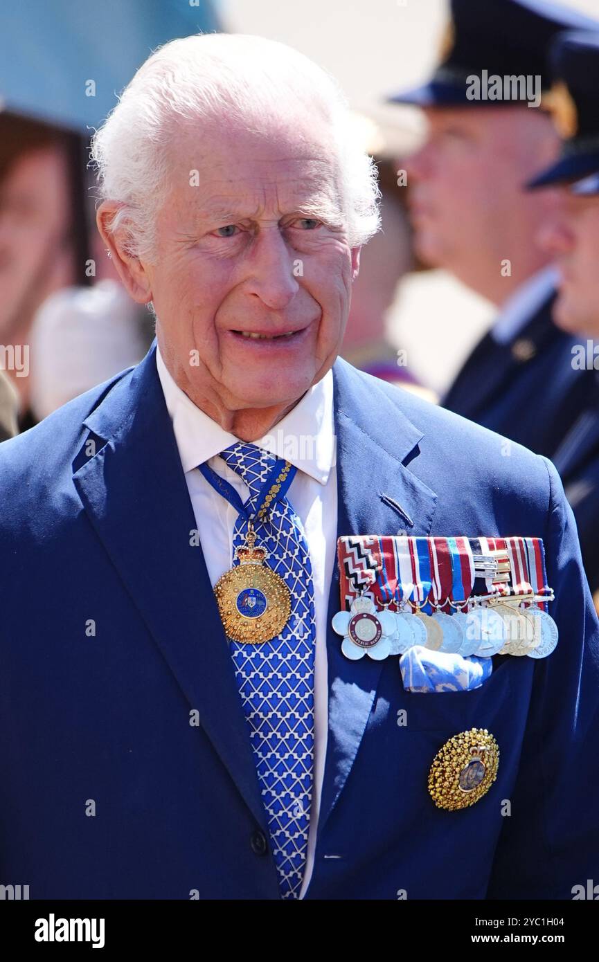 King Charles III, wearing the Insignia of the Order of Australia ...
