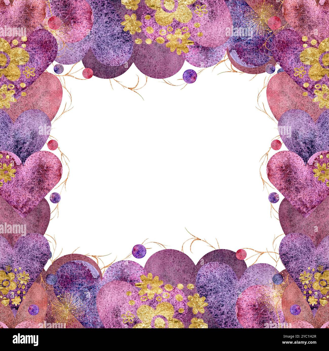 This elegant purple floral frame design is perfect for various ...
