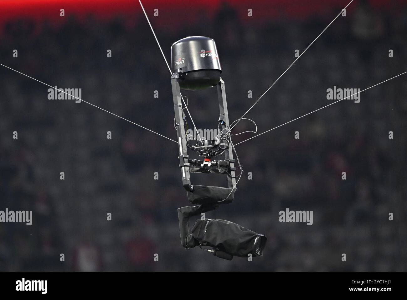 Spidercam, rope camera, special camera for bird's eye view in stadiums ...