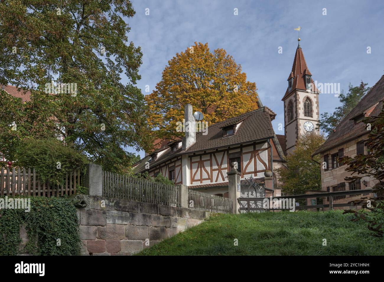 Detail of the Haller castle, already mentioned around 1200, behind the ...