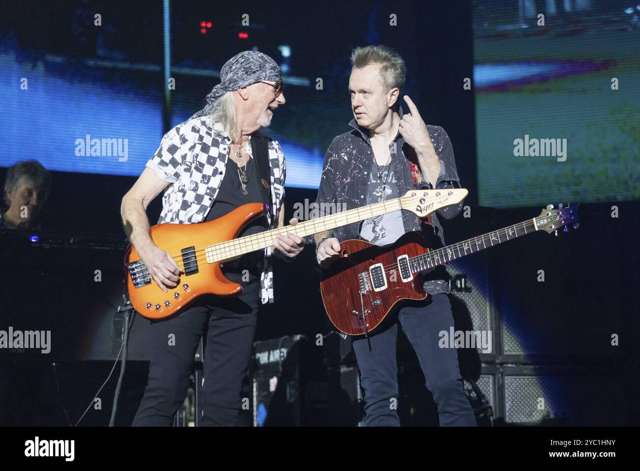 Roger Glover (bassist) and Simon McBride (guitarist) from Deep Purple ...