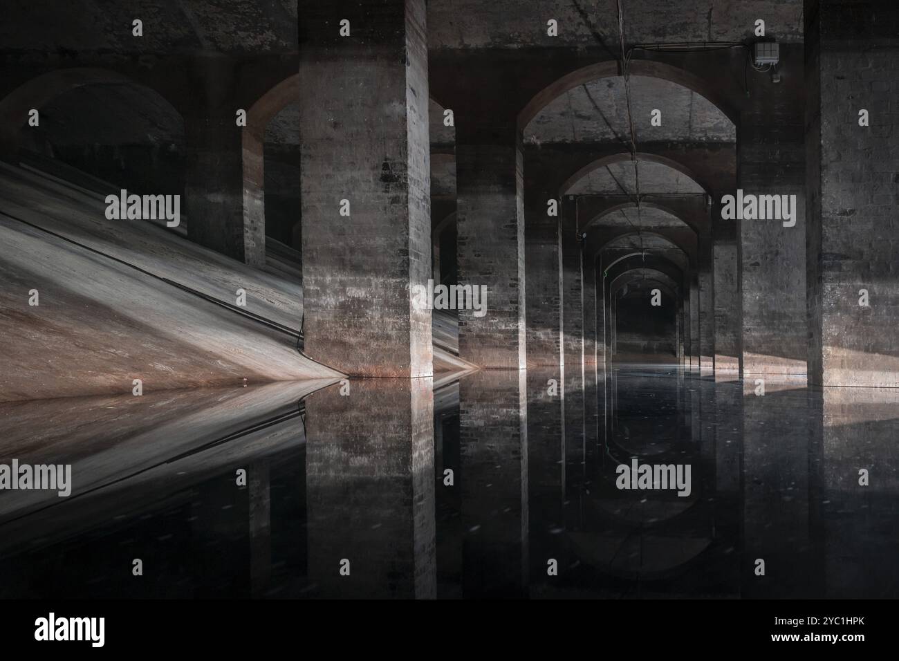 Underground water reservoir with brick vault, now a museum cistern ...