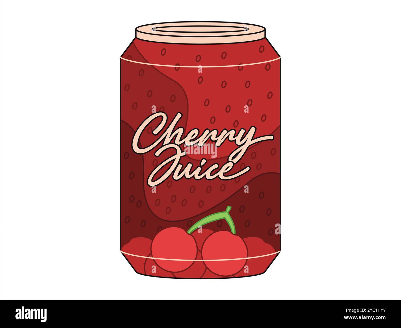 Cherry canned juice can package fruit taste flavor drink product red ...