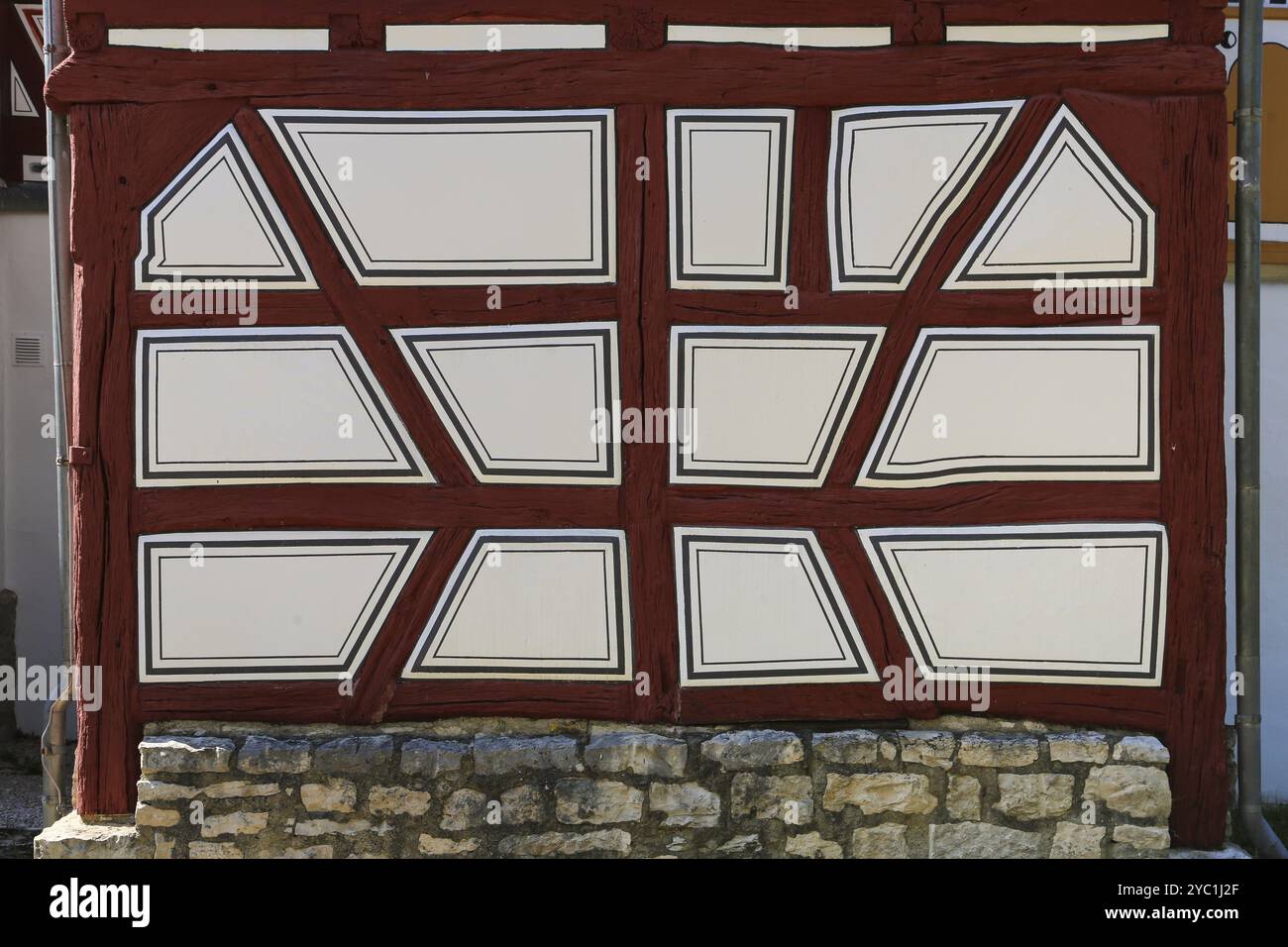 Detail, wall, Schloessle Oberlenningen, Lenningen Castle, former ...