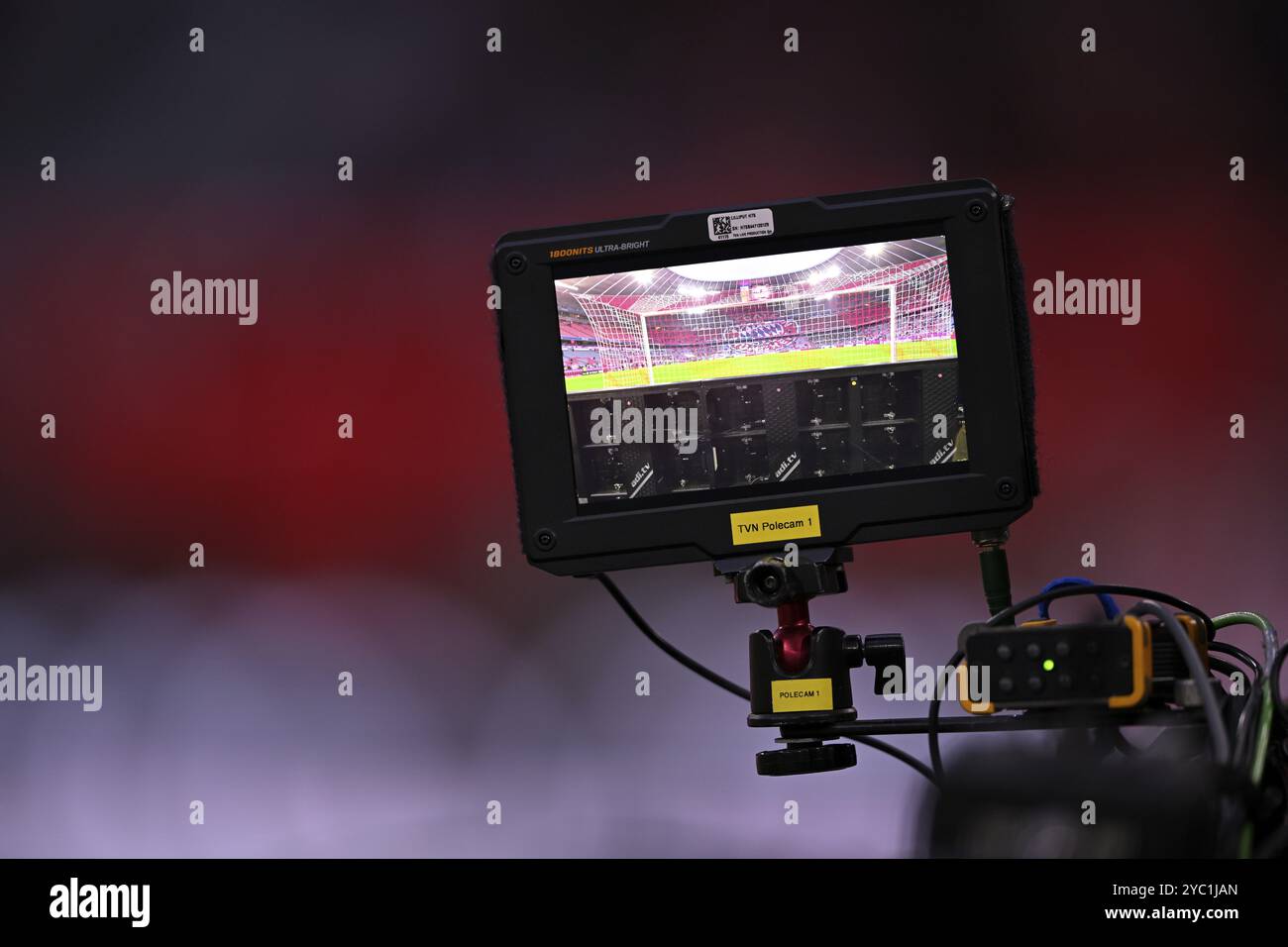 Screen, monitor of a polecam, backdoor camera, TV camera, boom camera ...