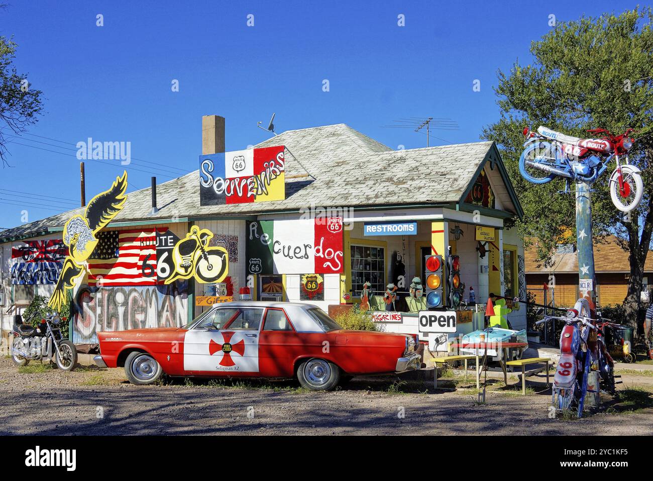 Route 66, USA, North America, California, hotel, service, motorbikes ...