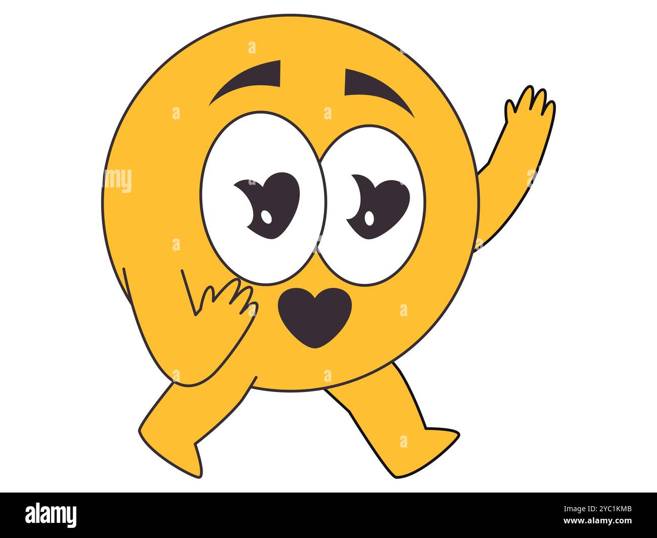 Lovely emoji loveable heart eyes in love feelings happy emoticon facial ...