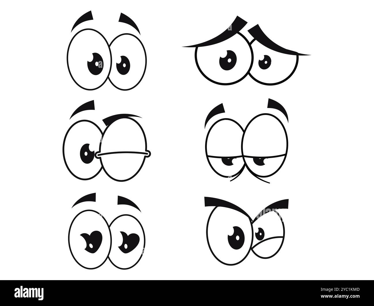 Eyes character collection emotion expressive feelings stare emoticon ...
