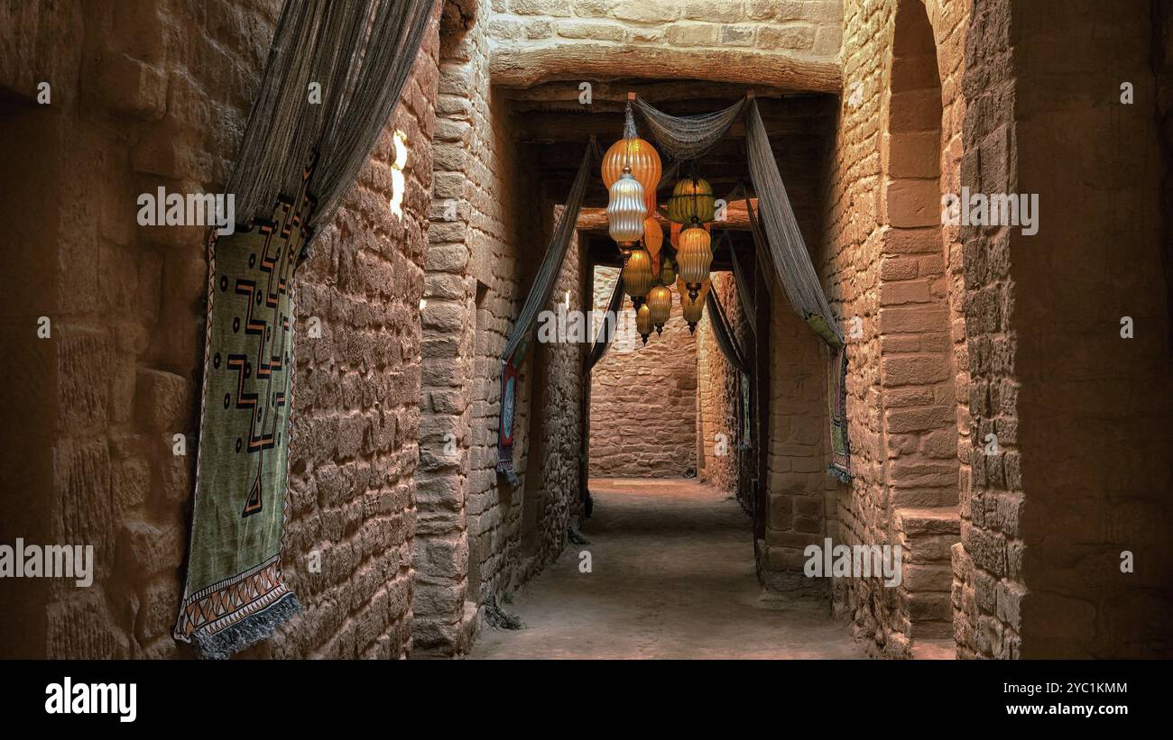 Al Ula, old town, alley, building, architecture, Middle East, Saudi ...