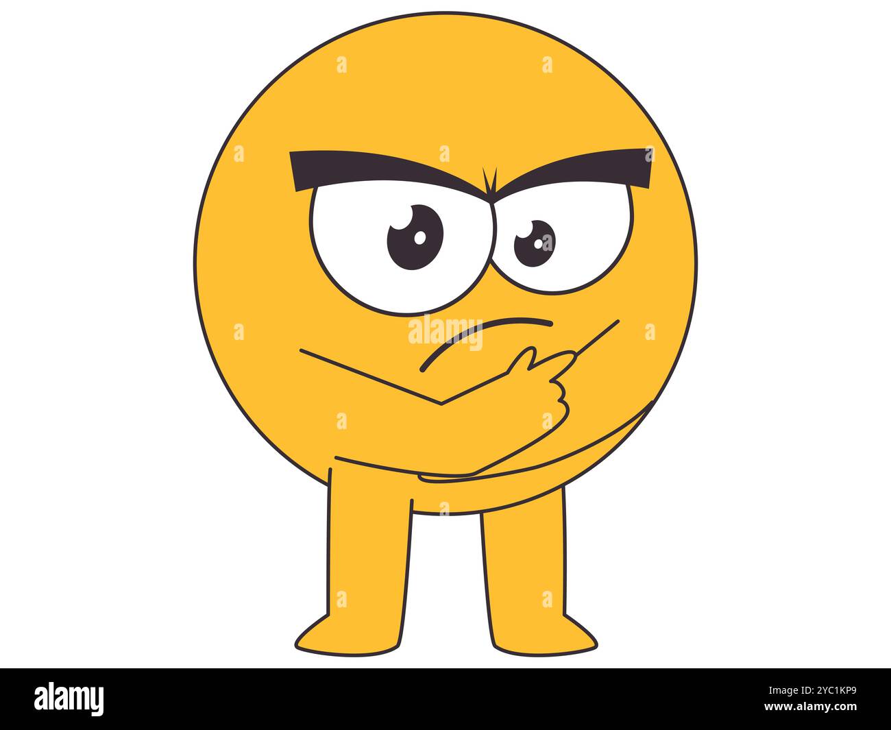 Judging staring flat face emoji facial expression avatar yellow ...