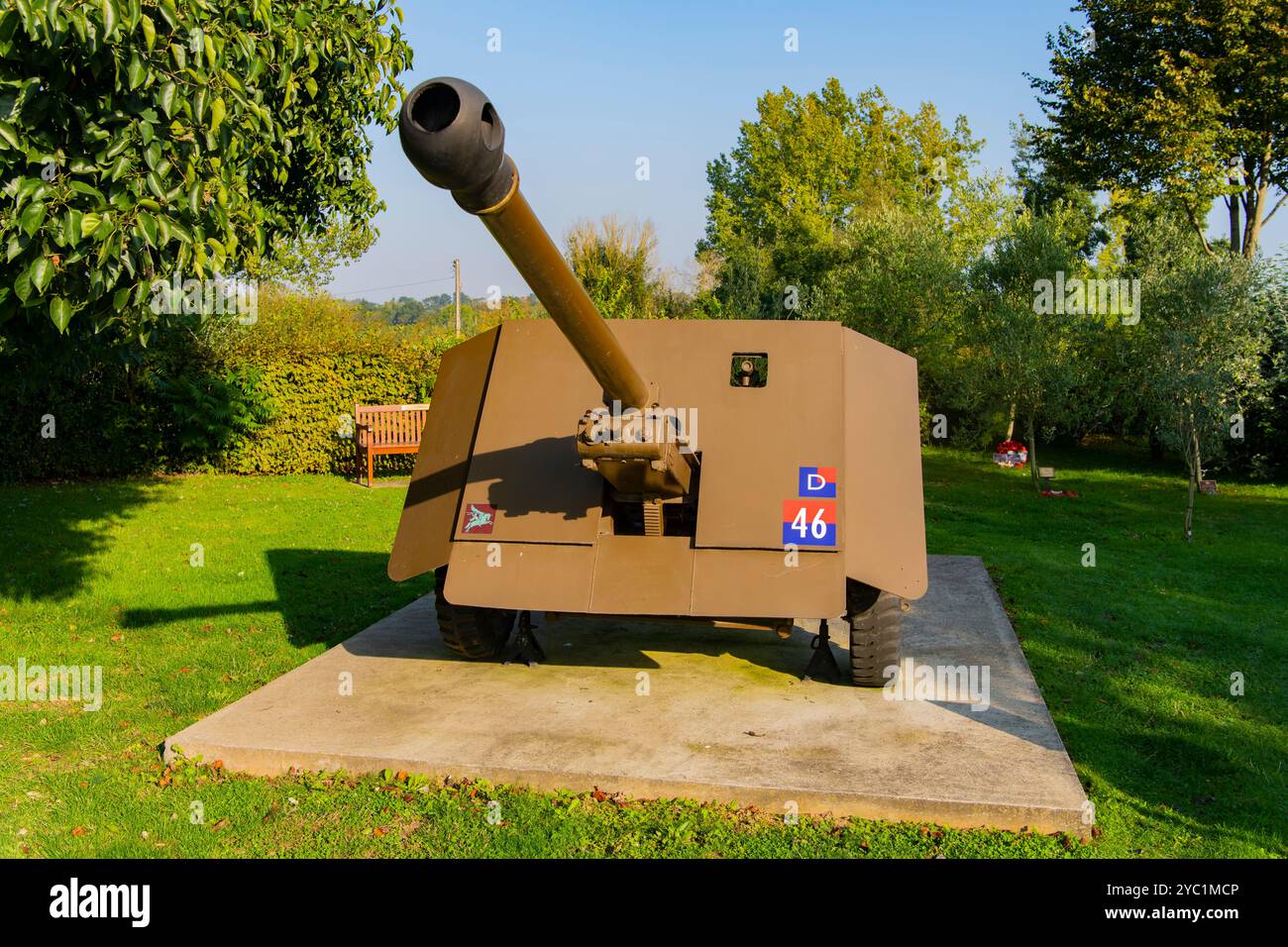 17 Pounder Anti Tank Gun at Pegasus Memorial in Normandy, France Stock ...