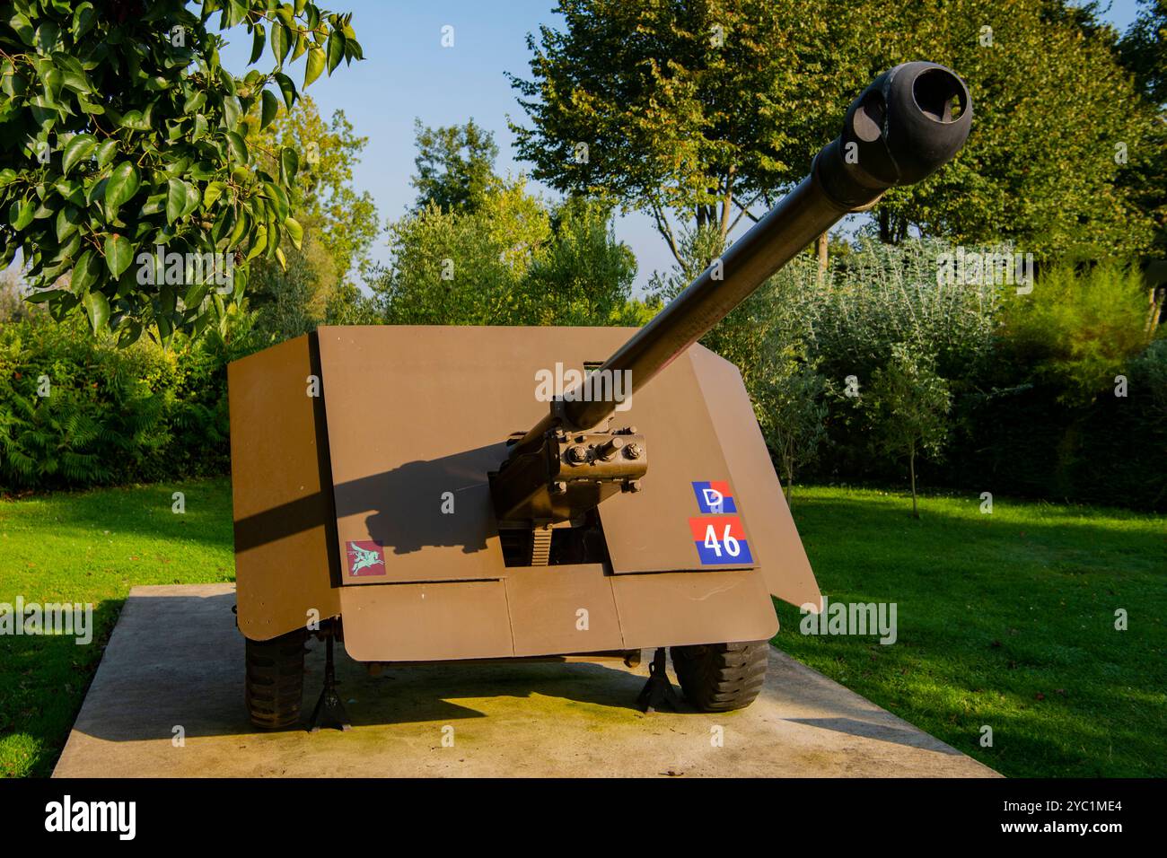 17 Pounder Anti Tank Gun at Pegasus Memorial in Normandy, France Stock ...