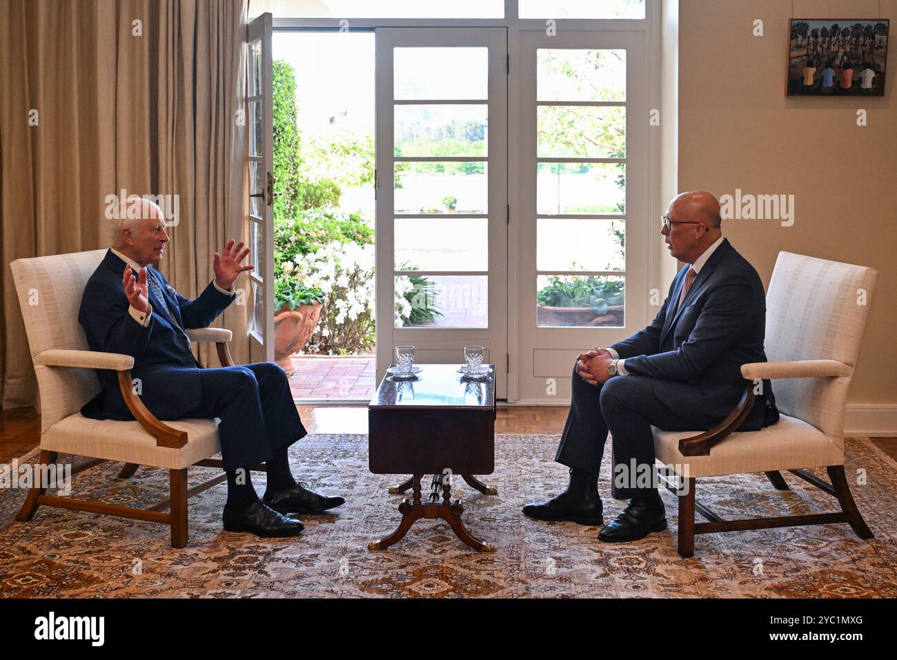 Britain's King Charles III meets with Australia's opposition leader ...