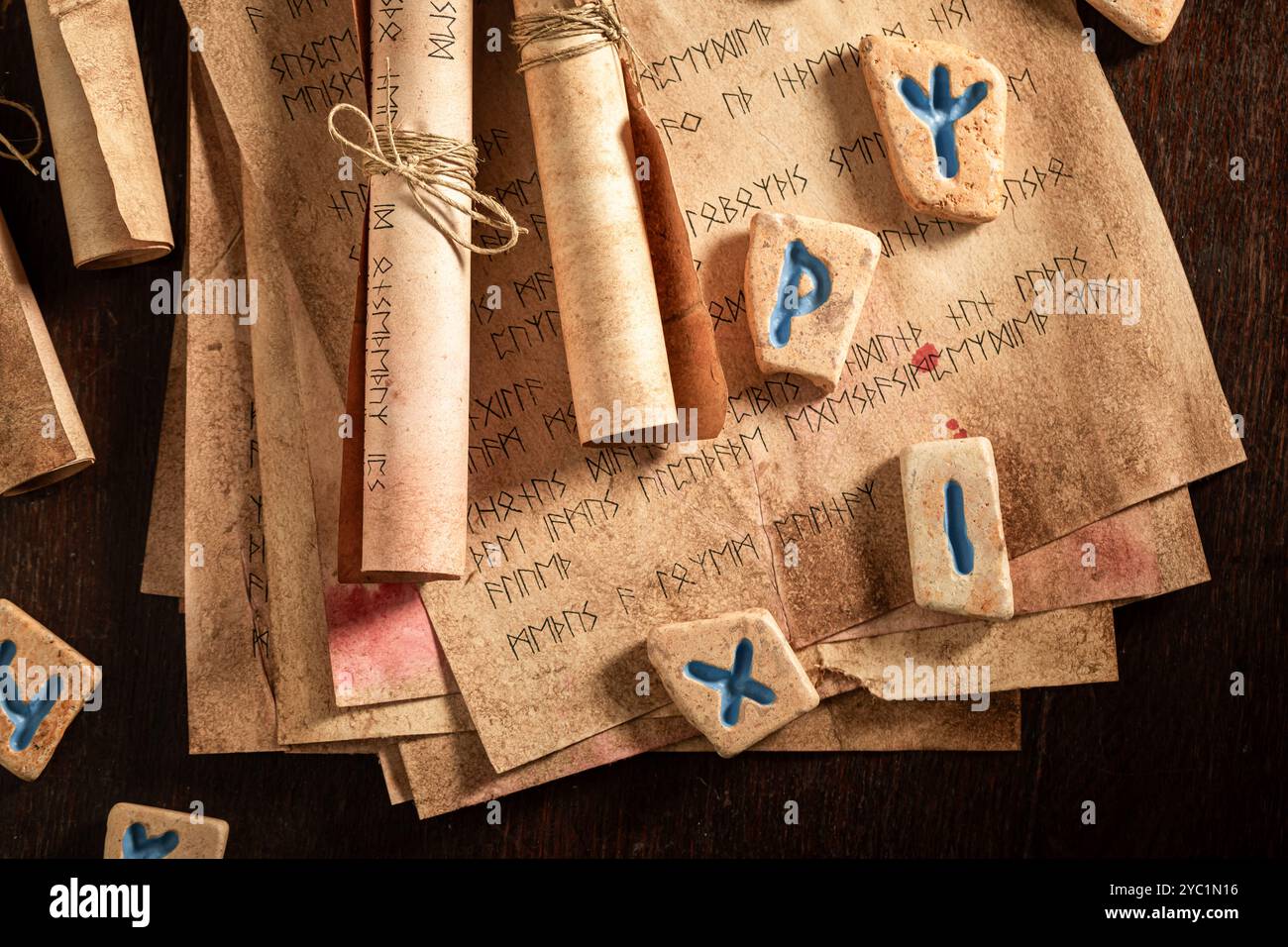 Original diviner from rune stones based on futhark alphabet Stock Photo ...