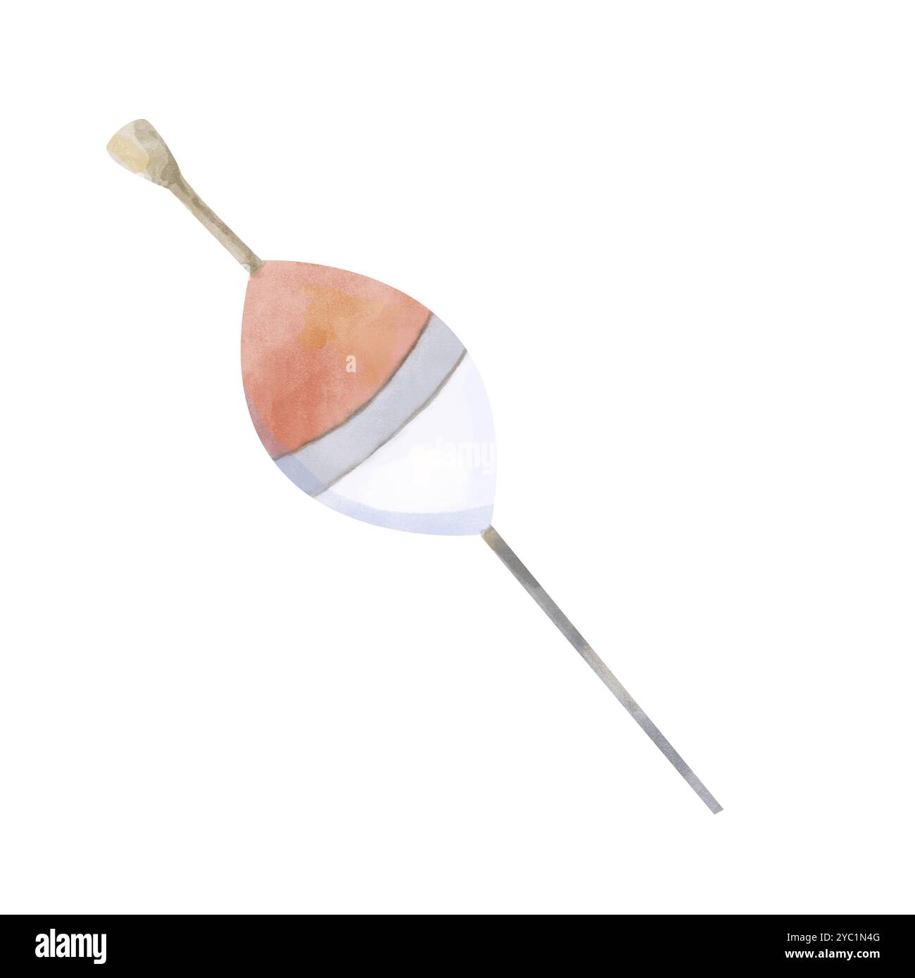 Fishing bobber Red and Blue . Watercolor Digital Illustration for ...