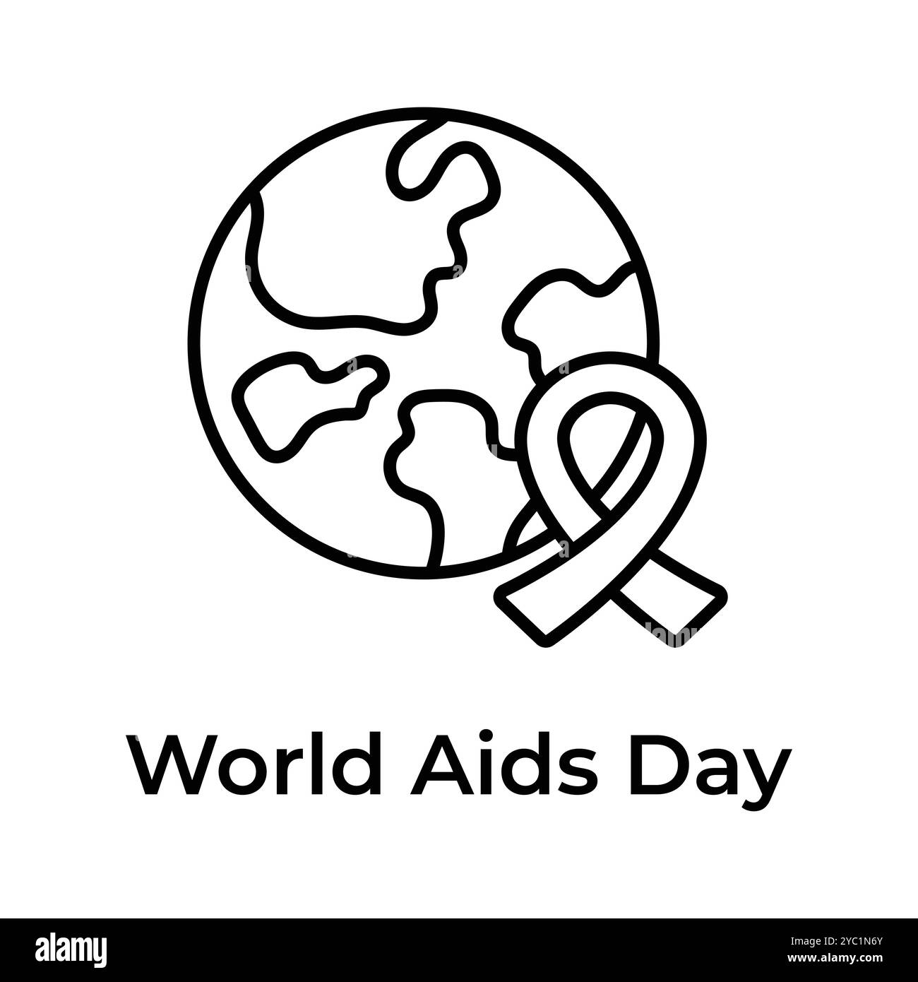 World aids awareness day icon isolated on white background Stock Vector ...