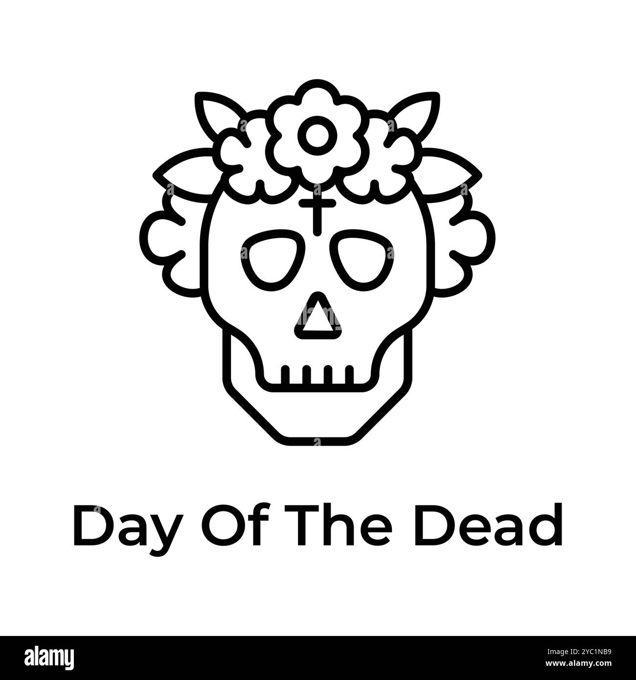 An amazing day of the dead icon in editable style, isolated on white ...