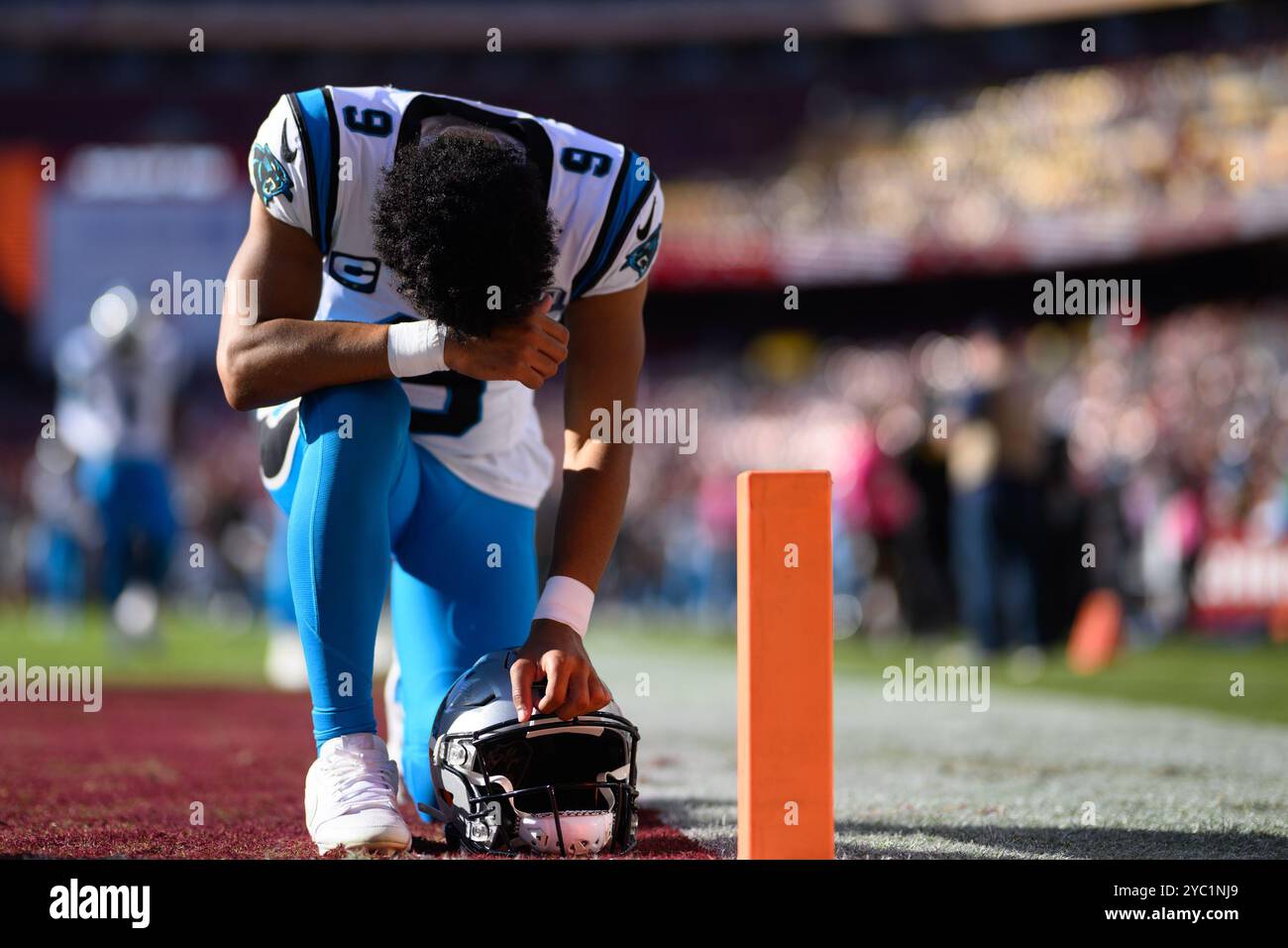 Landover, MD, USA. 20th Oct, 2024. Carolina Panthers quarterback Bryce ...