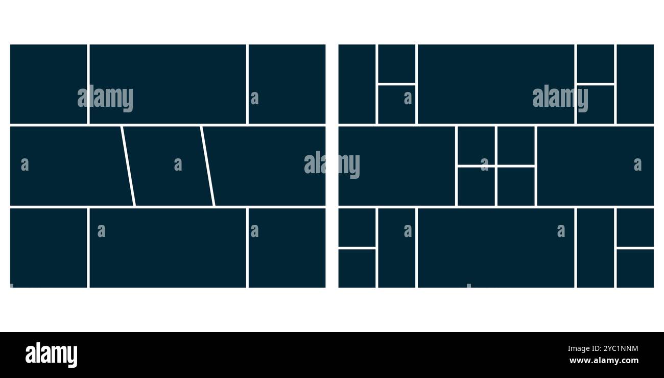 Mosaic collection of pictures. Collage grid mood board. Moodboard ...