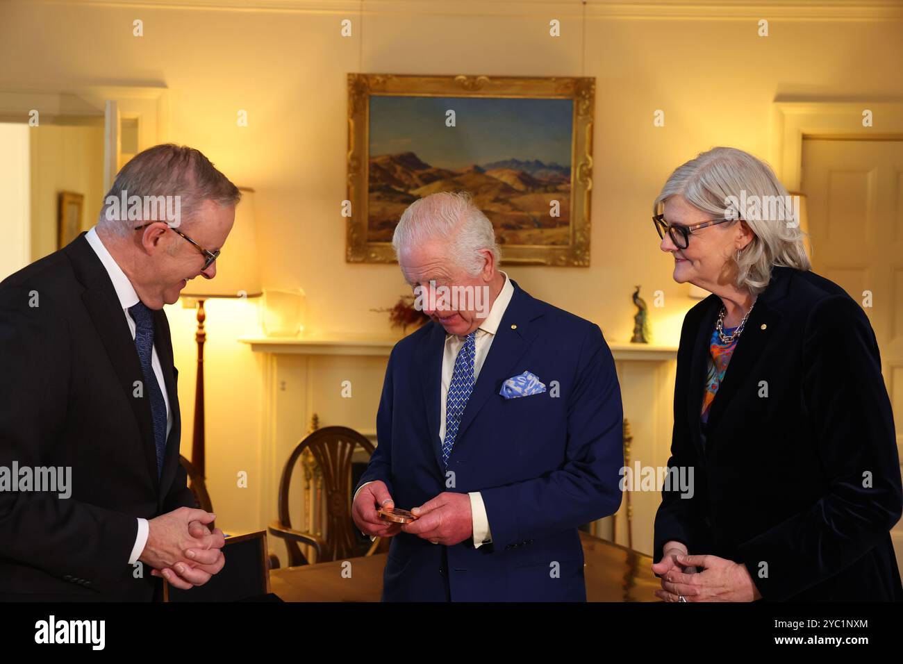 King Charles III, Prime Minister of Australia, Anthony Albanese (left ...