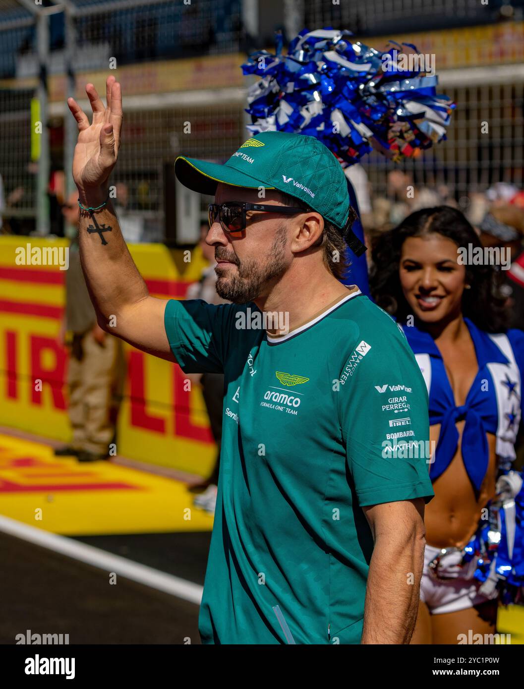 Austin, Texas - October 20th, 2024: Fernando Alonso, driver of the #14 ...