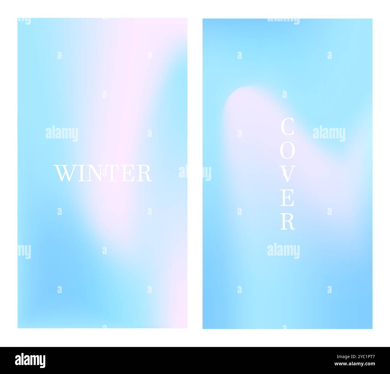 Gradient Pastel Winter Background. Cold fluid wave design. Abstract ...