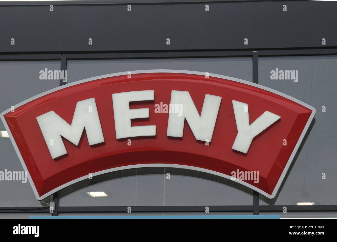Copenhagen/ Denmark/20 October 2024/ Meny grocery store in danish ...