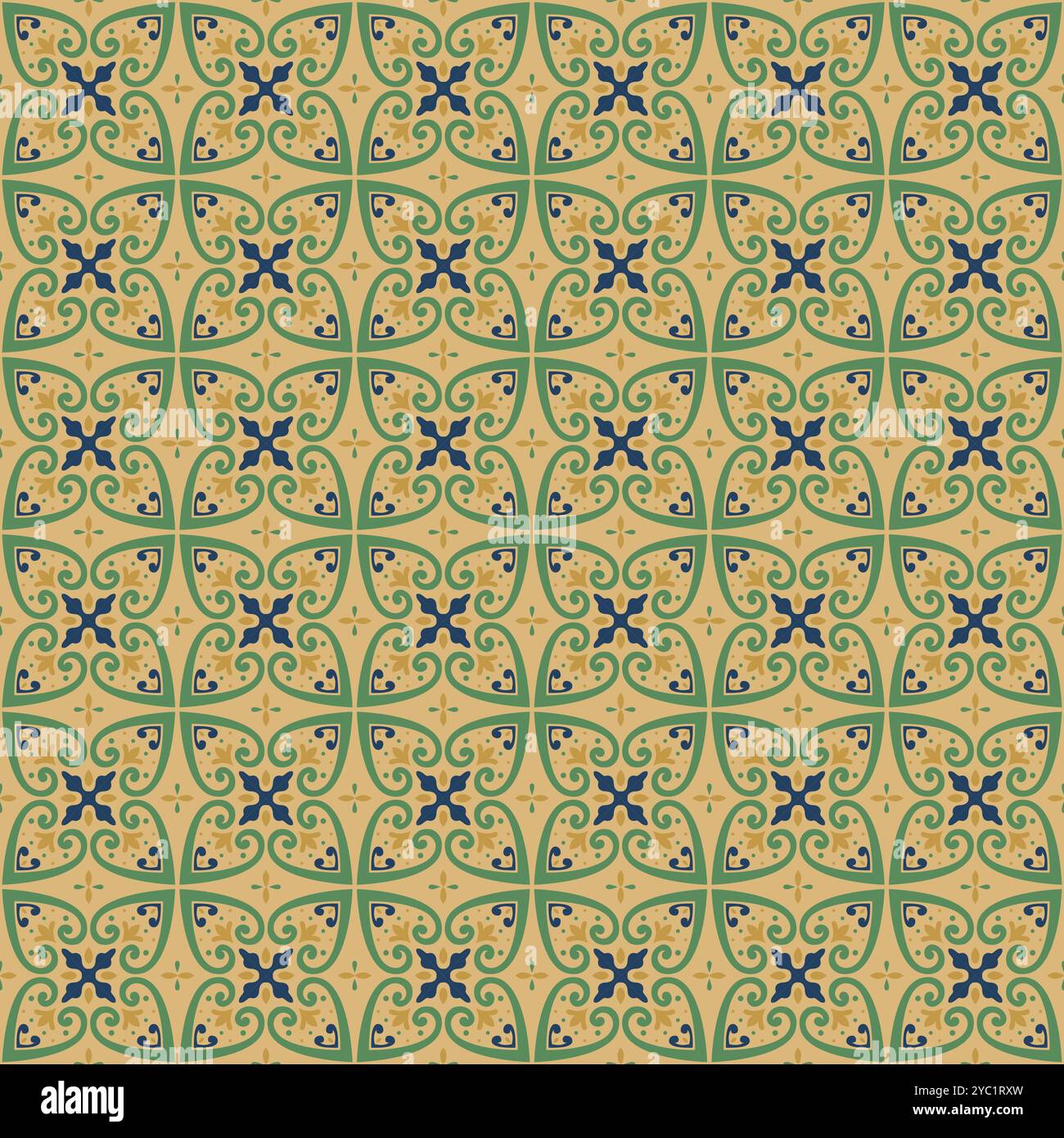 Seamless Azulejo tile. Portuguese and Spain decor. Ceramic tile with ...