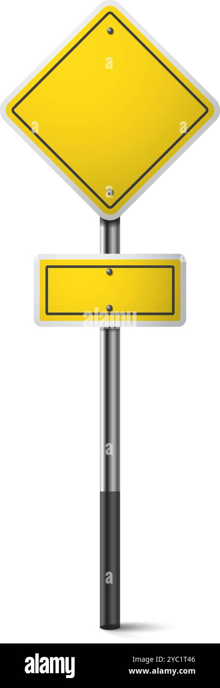 Blank sign on metal Stock Vector Images - Alamy